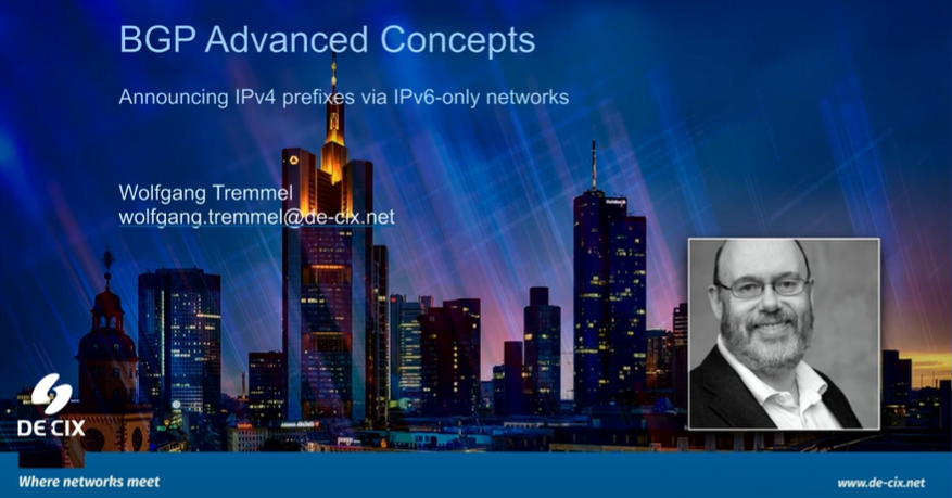 BGP advanced concepts: Announcing IPv4 prefixes via IPv6-only networks
